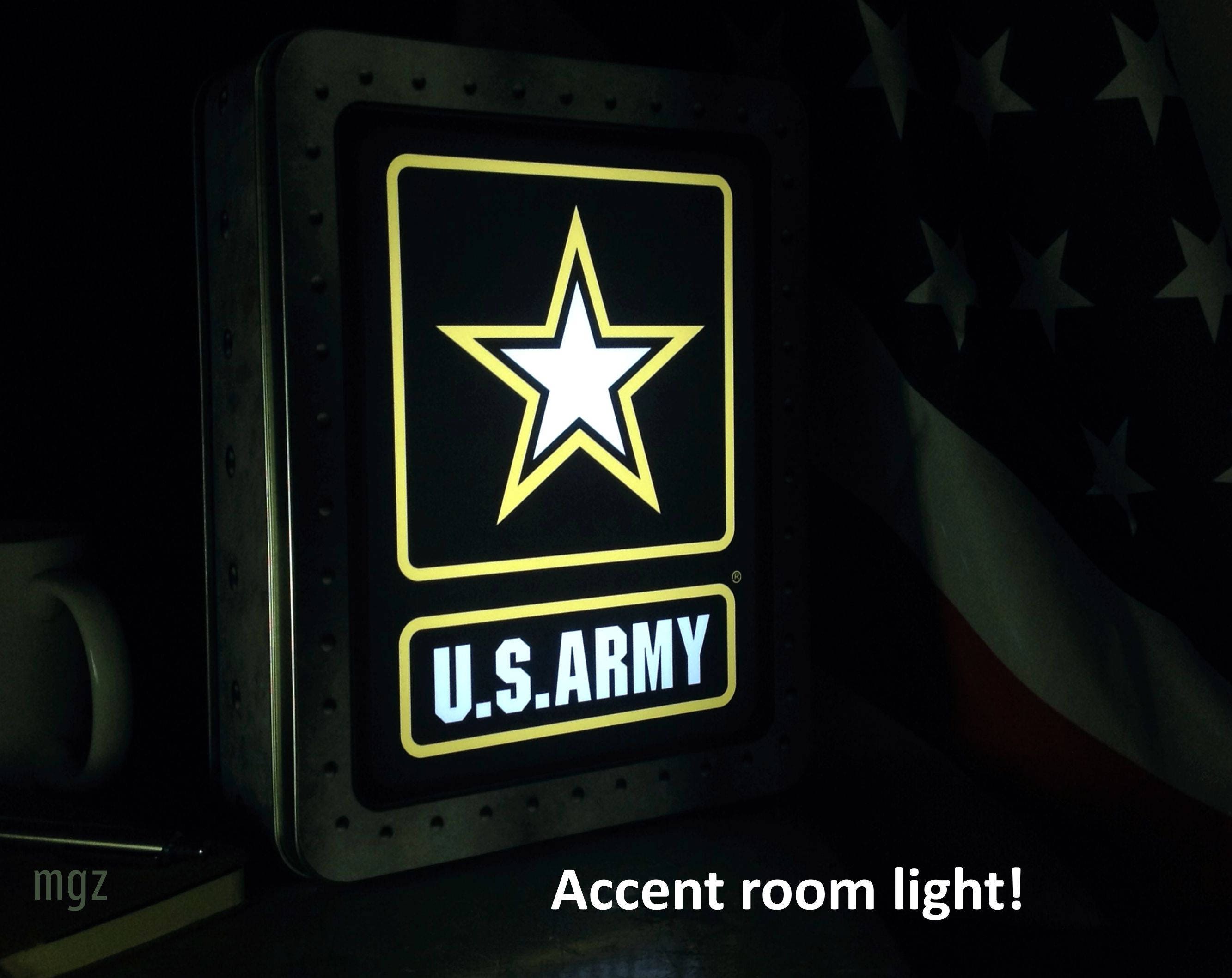 US Army Light Box Rectangle | Gift for Military Soldier | Patriotic ...
