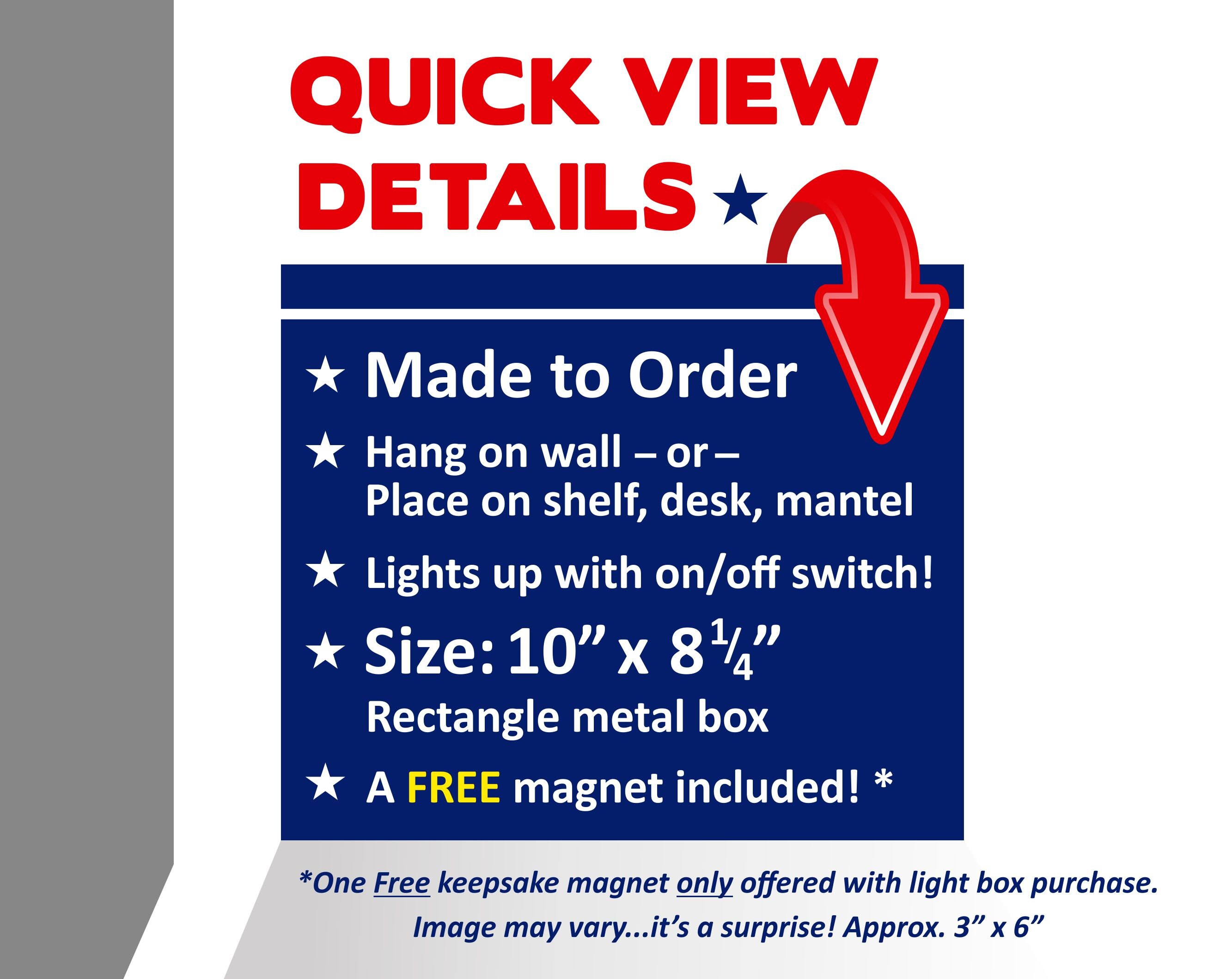 American Flag Light Box Rectangle | Military Holiday Gift | Patriotic ...