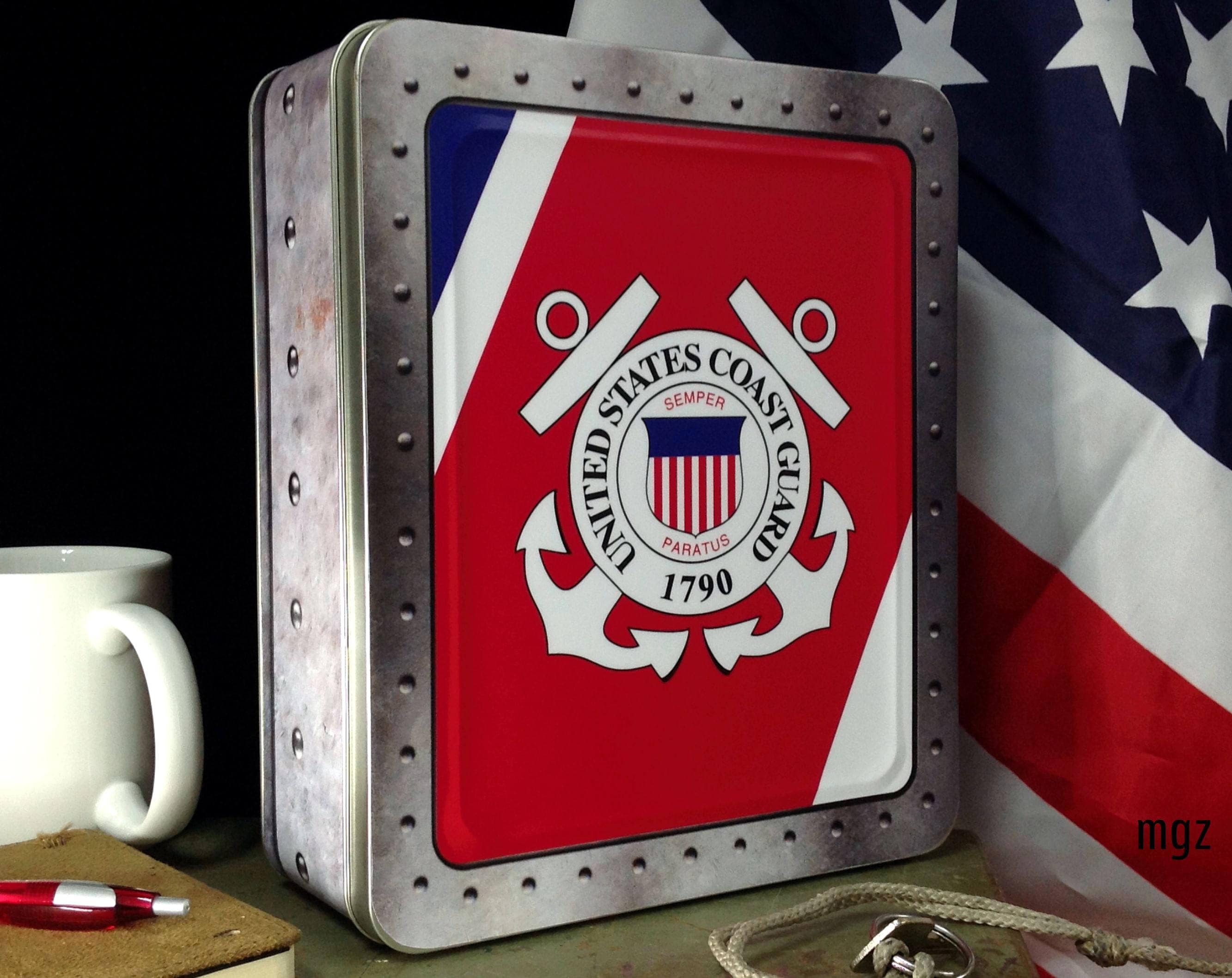 US Coast Guard Light Box Rectangle | Patriotic Home Decor Wall Sign ...