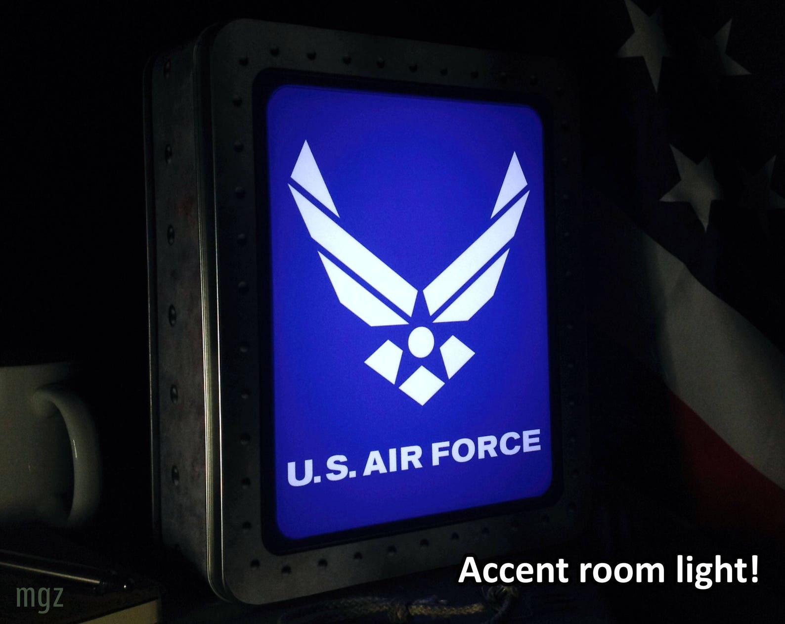 US Air Force Light Box Rectangle Air Force Pilot Gift Patriotic Wall ...
