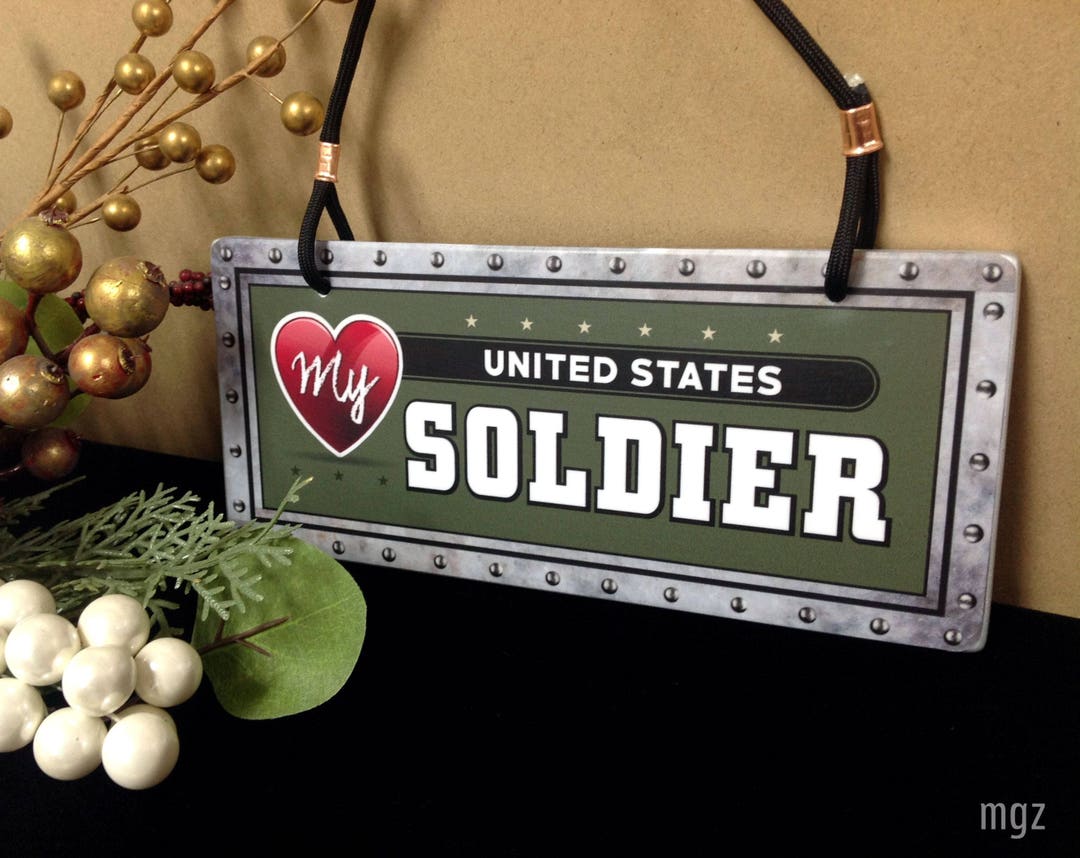 Love My US Soldier Sign | Army Deployment Gift | Ceramic Sign Wall ...