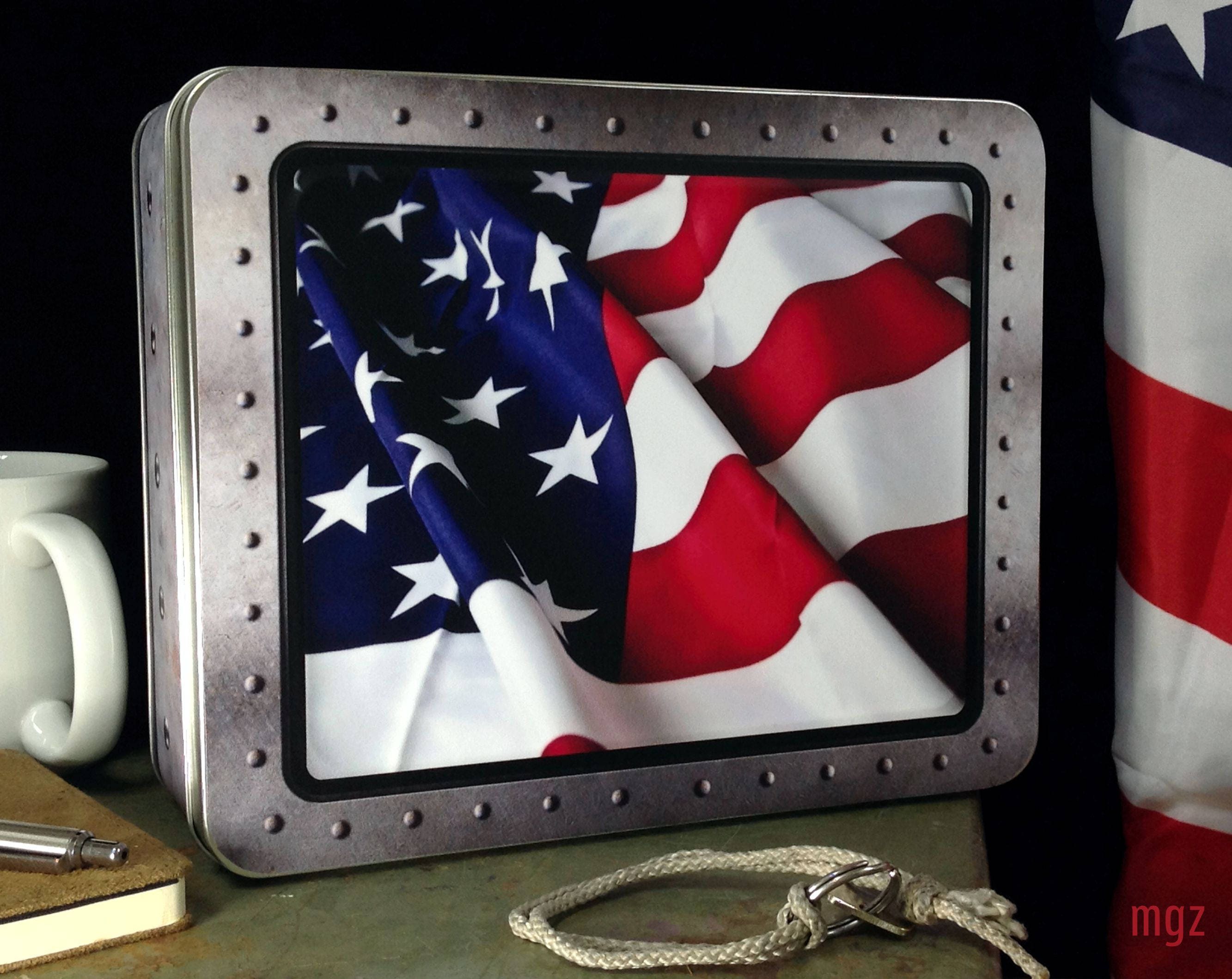 American Flag Light Box Rectangle | Military Holiday Gift | Patriotic ...
