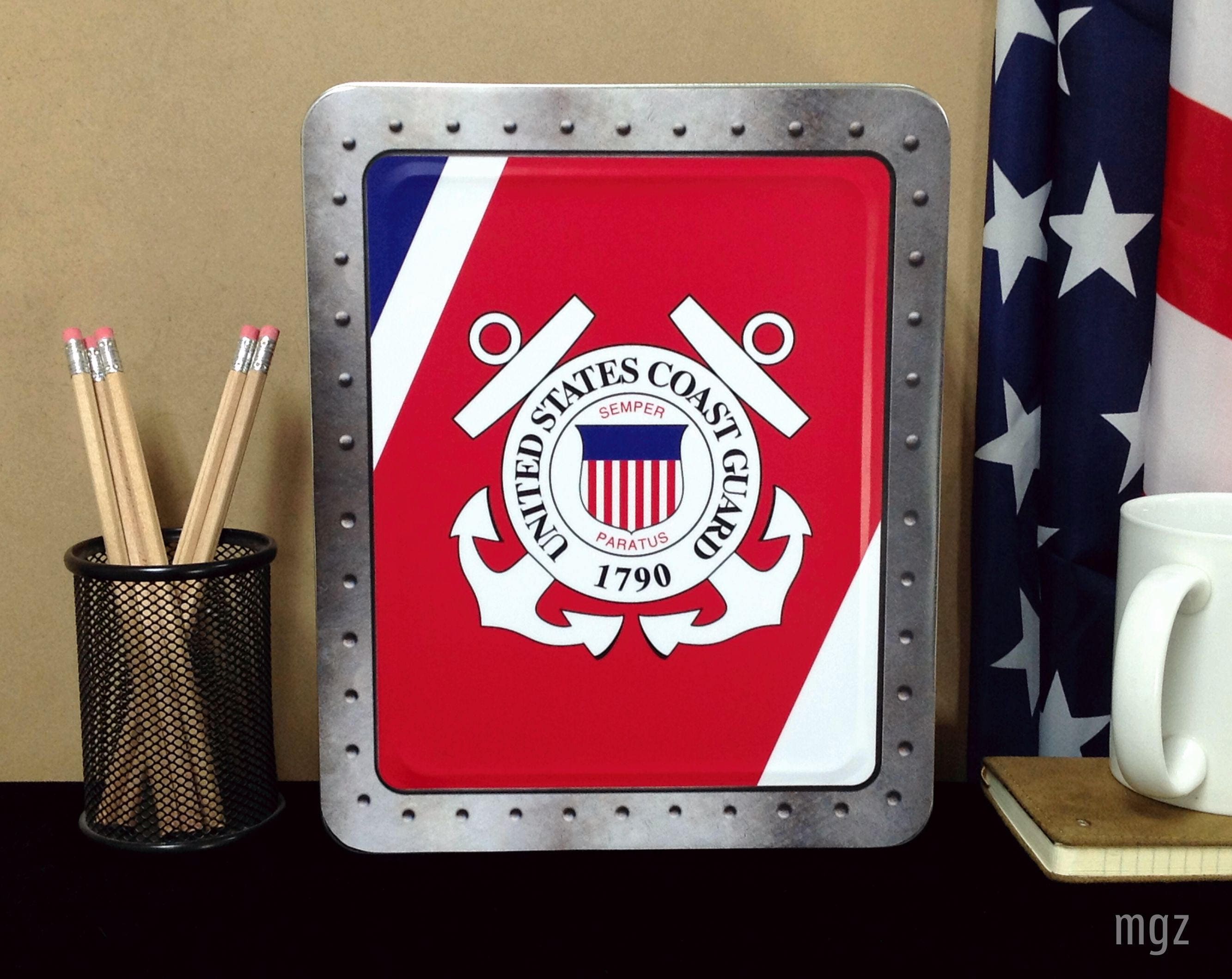 US Coast Guard Light Box Rectangle Patriotic Home Decor Wall Sign Room ...