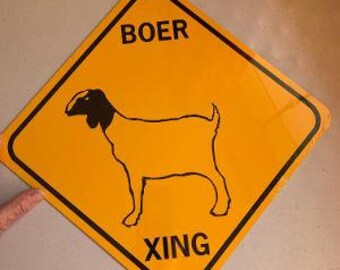 Goat Crossing Sign - Etsy