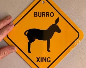 Burro Crossing Sign - Etsy