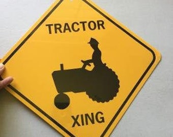Tractor Crossing Sign - Etsy