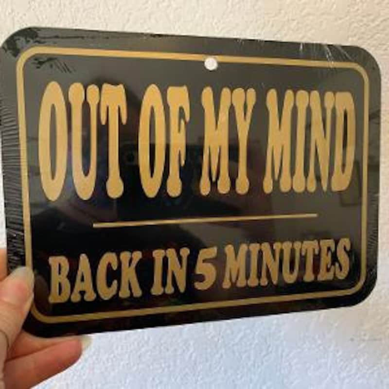 Back in Minutes Sign - Etsy