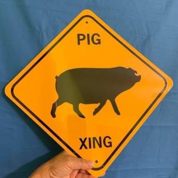 Pig Crossing Signs - Etsy Canada