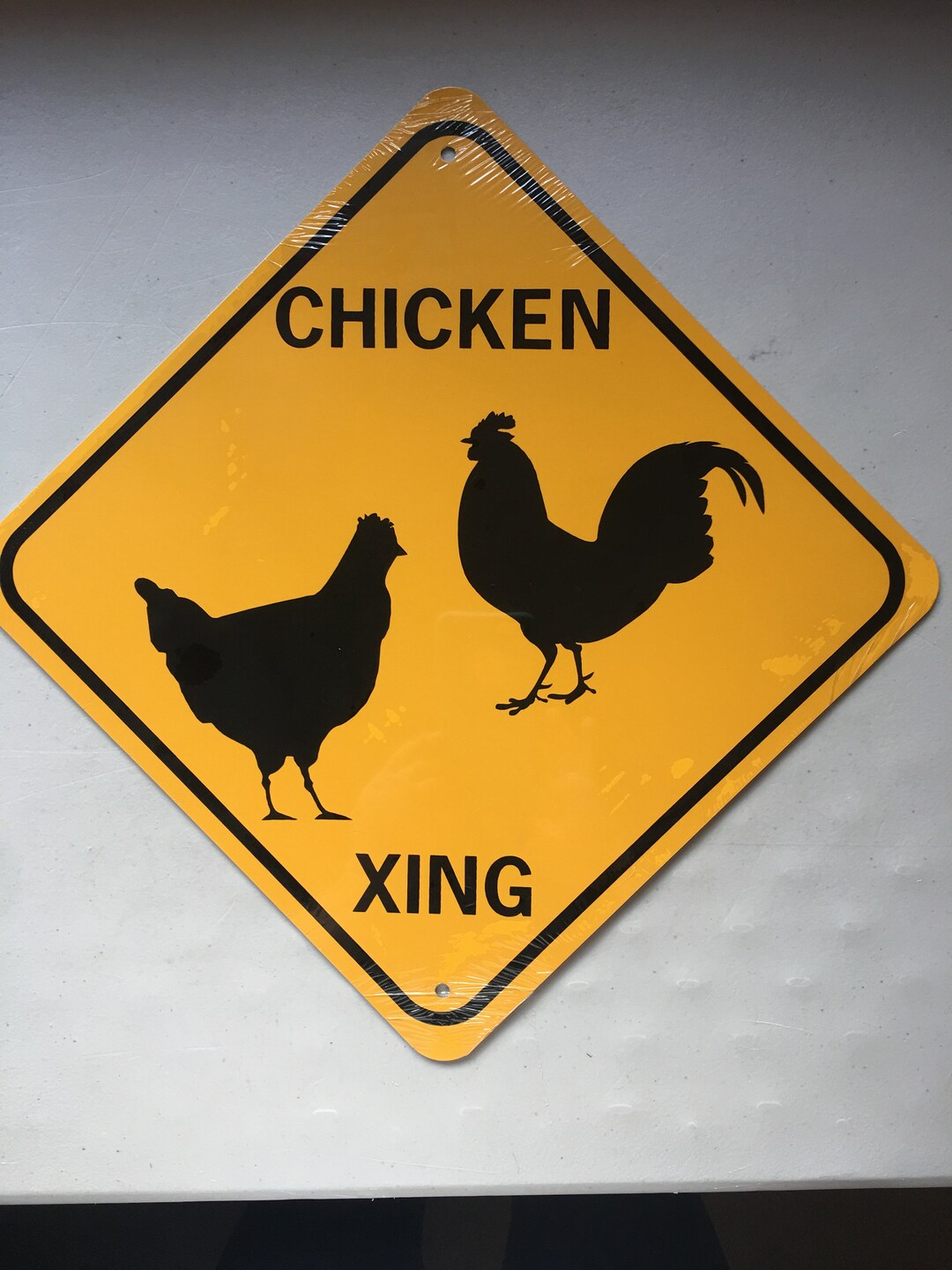 Chicken Xing Funny Sign Aluminum Hen and Rooster - Etsy