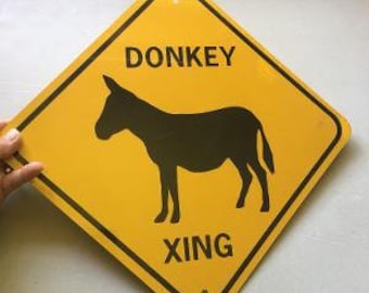 Burro Crossing Sign - Etsy