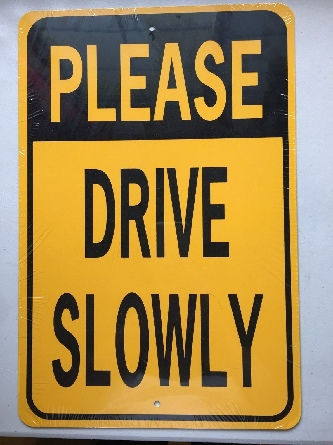 Please Drive Slowly 12x18 Caution Sign Aluminum - Etsy