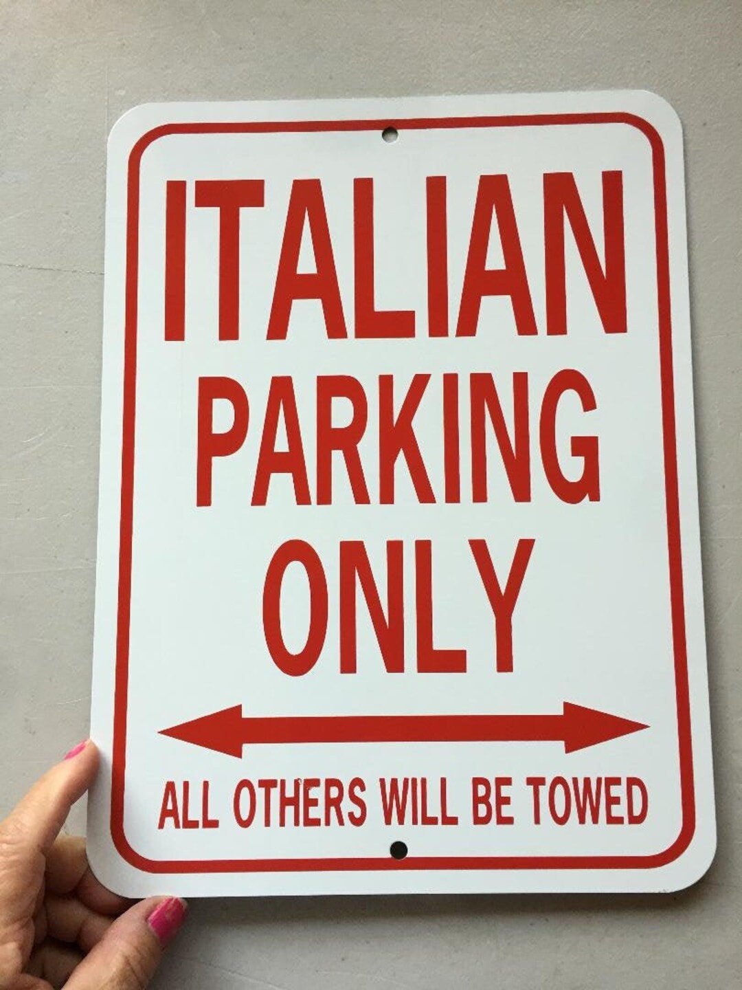 Italian Parking Only Funny Aluminum Sign - Etsy