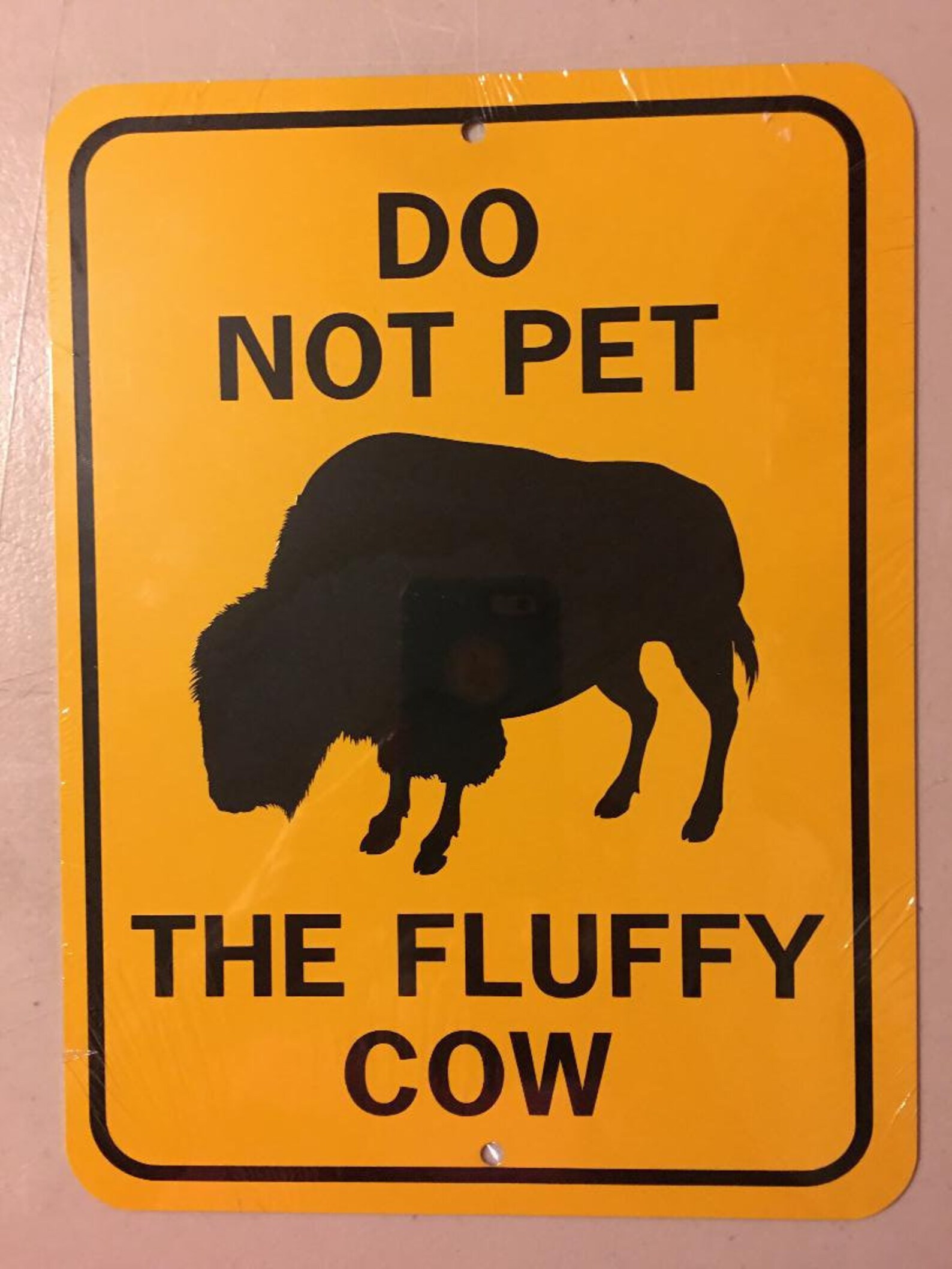 Do Not Pet the Fluffy Cow BISON Funny Aluminum Sign - Etsy