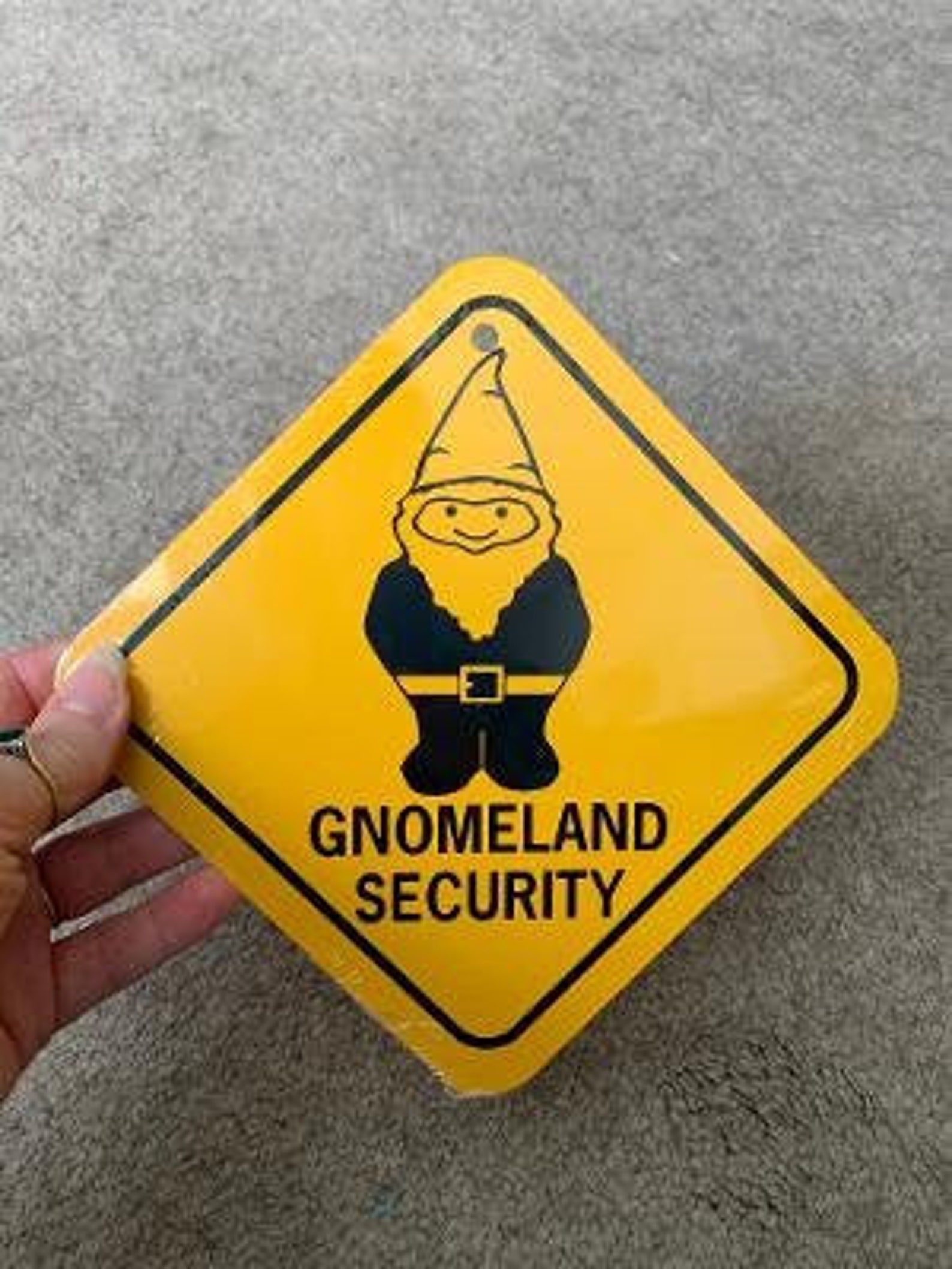 Gnomeland Security 6x6 Inch Small Funny Aluminum Gnome Crossing Sign - Etsy