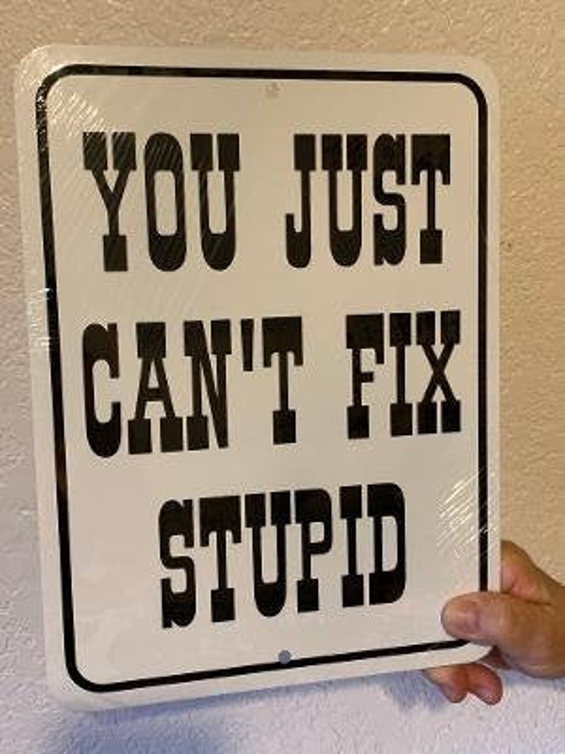 You Just Can't Fix Stupid LARGE 9x12 Inch Funny - Etsy