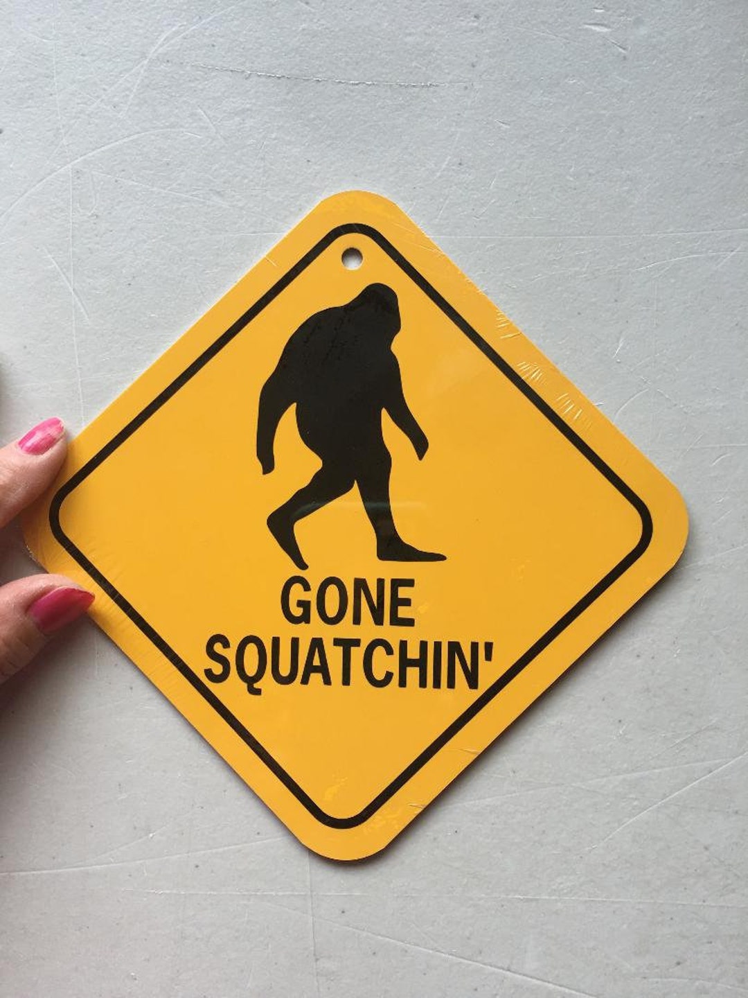 Gone Squatchin' 6x6 Inch Small Funny Aluminum Crossing Sign - Etsy