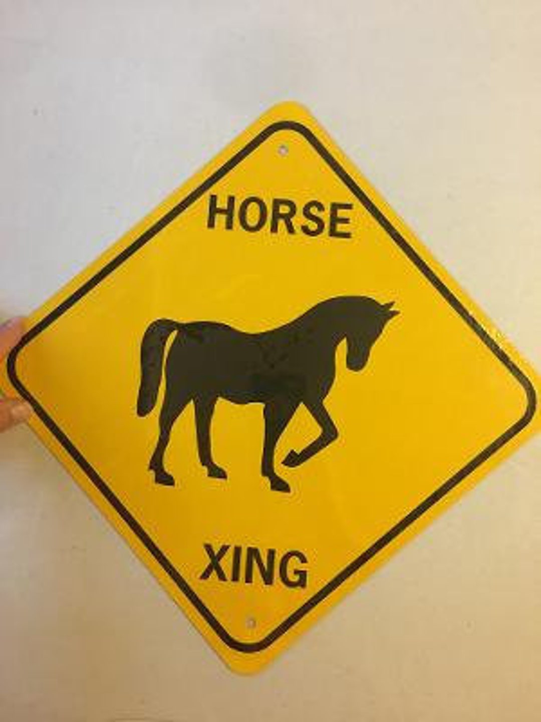 Horse Xing Sign Aluminum Equine Horse Crossing - Etsy