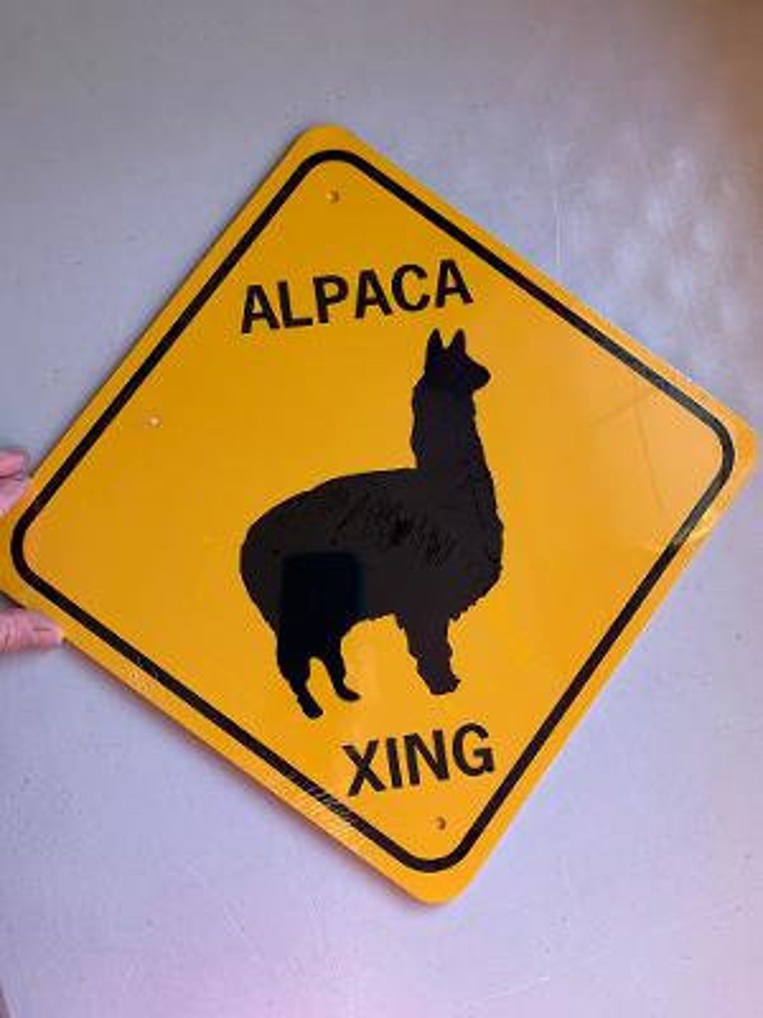 Alpaca Xing Aluminum Crossing Sign - Etsy