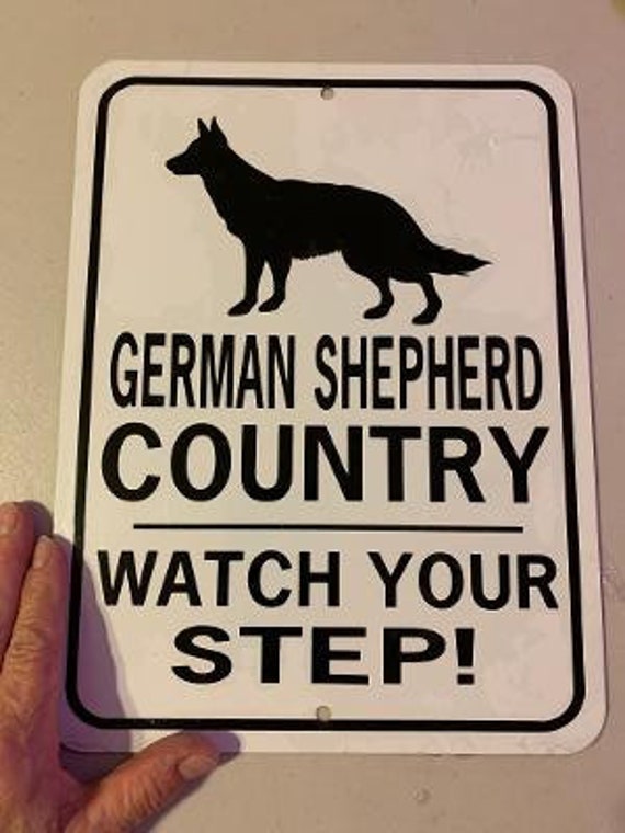 German Shepherd Funny Aluminum Yard Sign Designs | Etsy