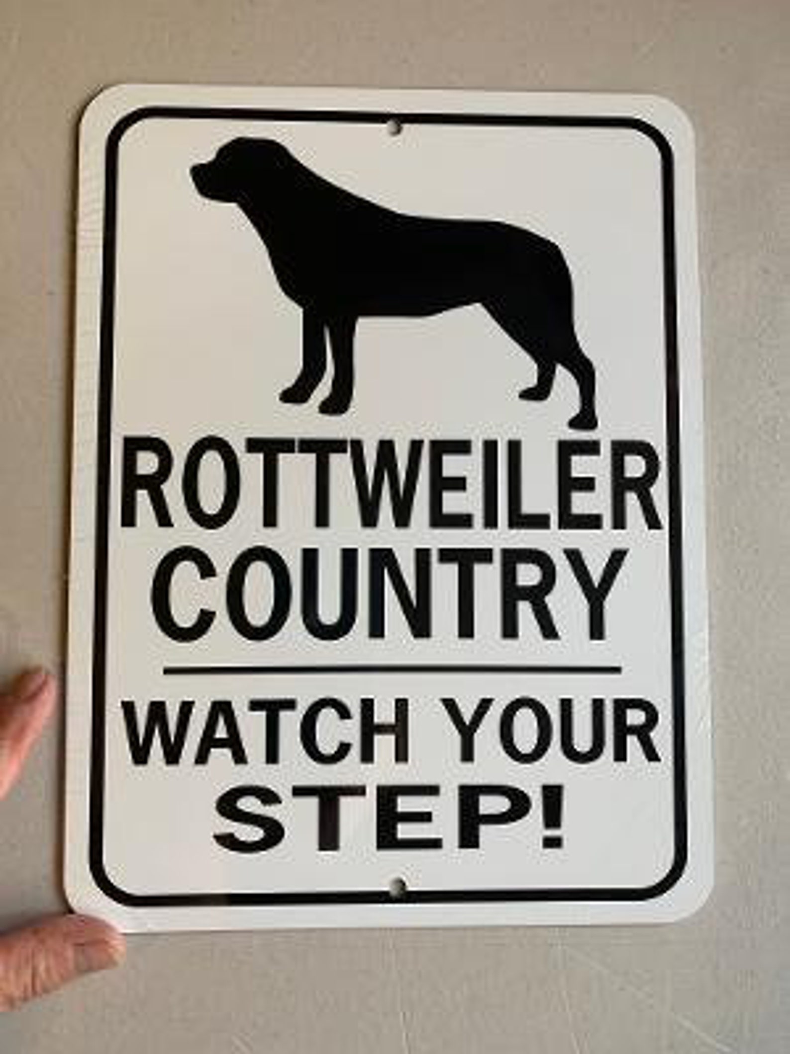 Rottweiler Dog Funny Aluminum Yard Sign Rottie Designs | Etsy