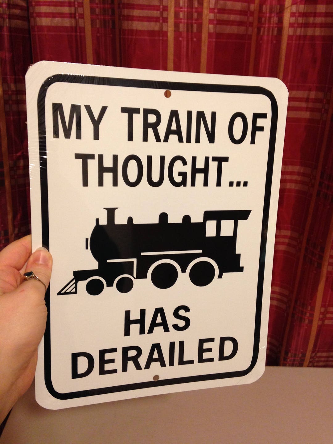 My Train of Thought Has Derailed Funny Yard Sign Aluminum - Etsy