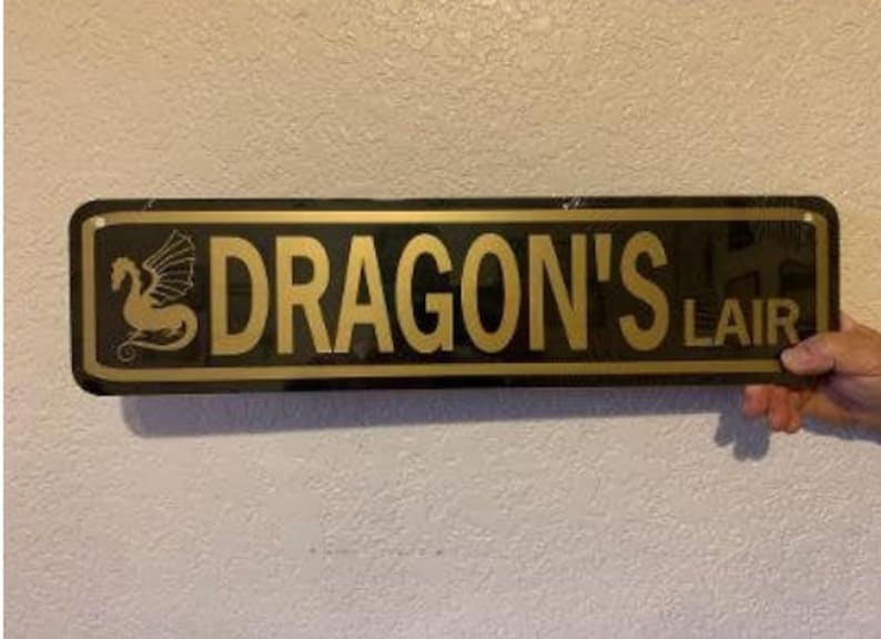 Dragon's Lair (multiple Color Choices) Funny Yard or Street Sign ...