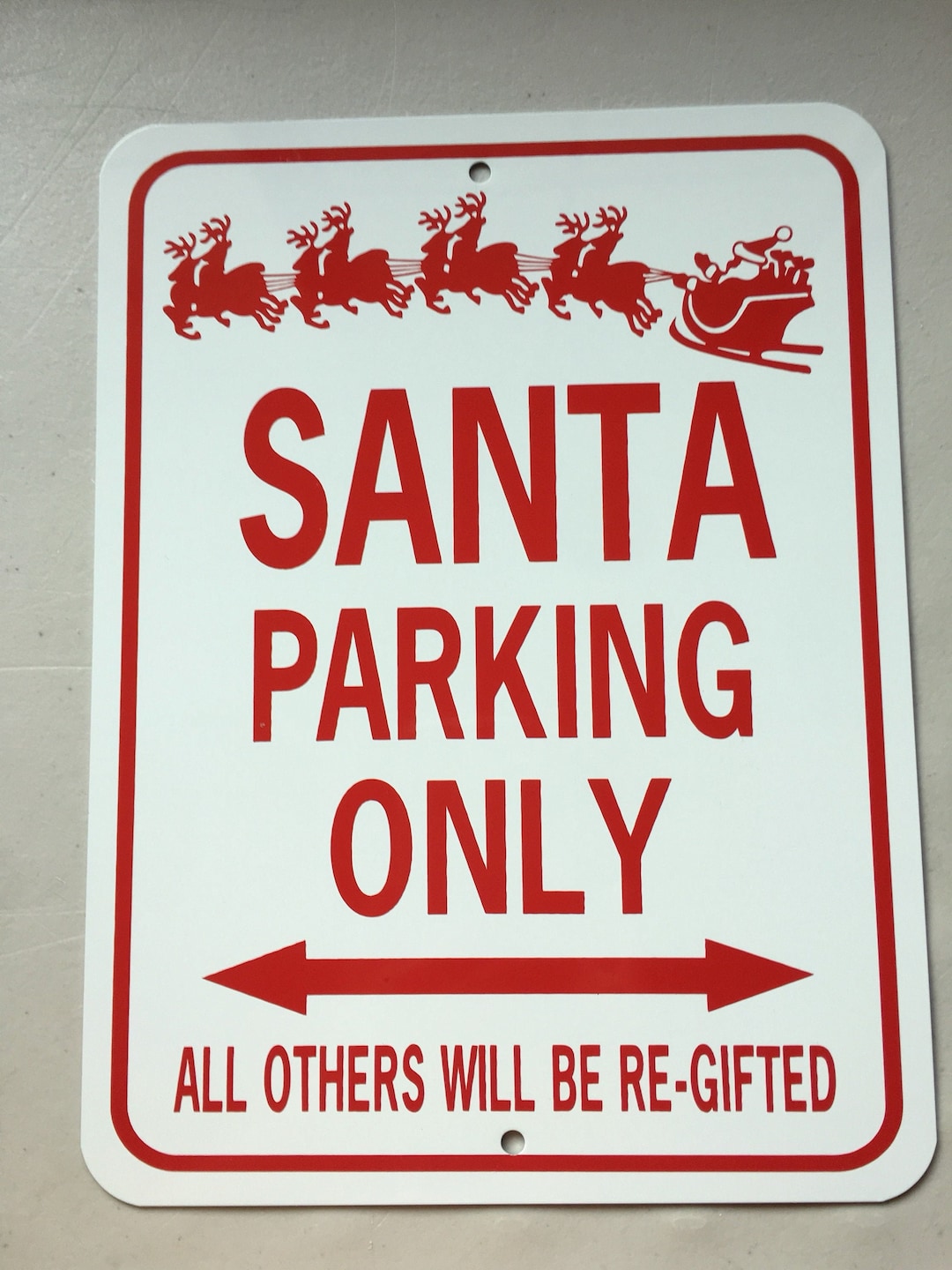 Santa Parking Only 9x12 Inch Funny Yard Sign Aluminum - Etsy