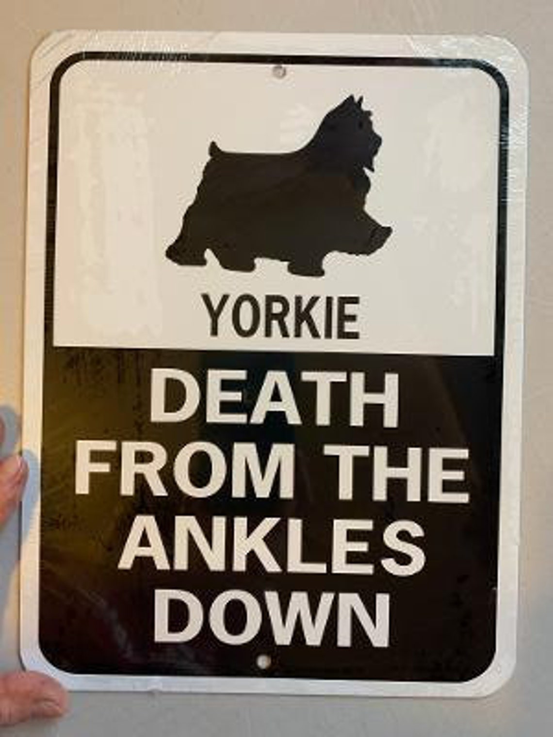 Yorkshire Terrier Dog Funny Aluminum Yard Sign Yorkie | Etsy