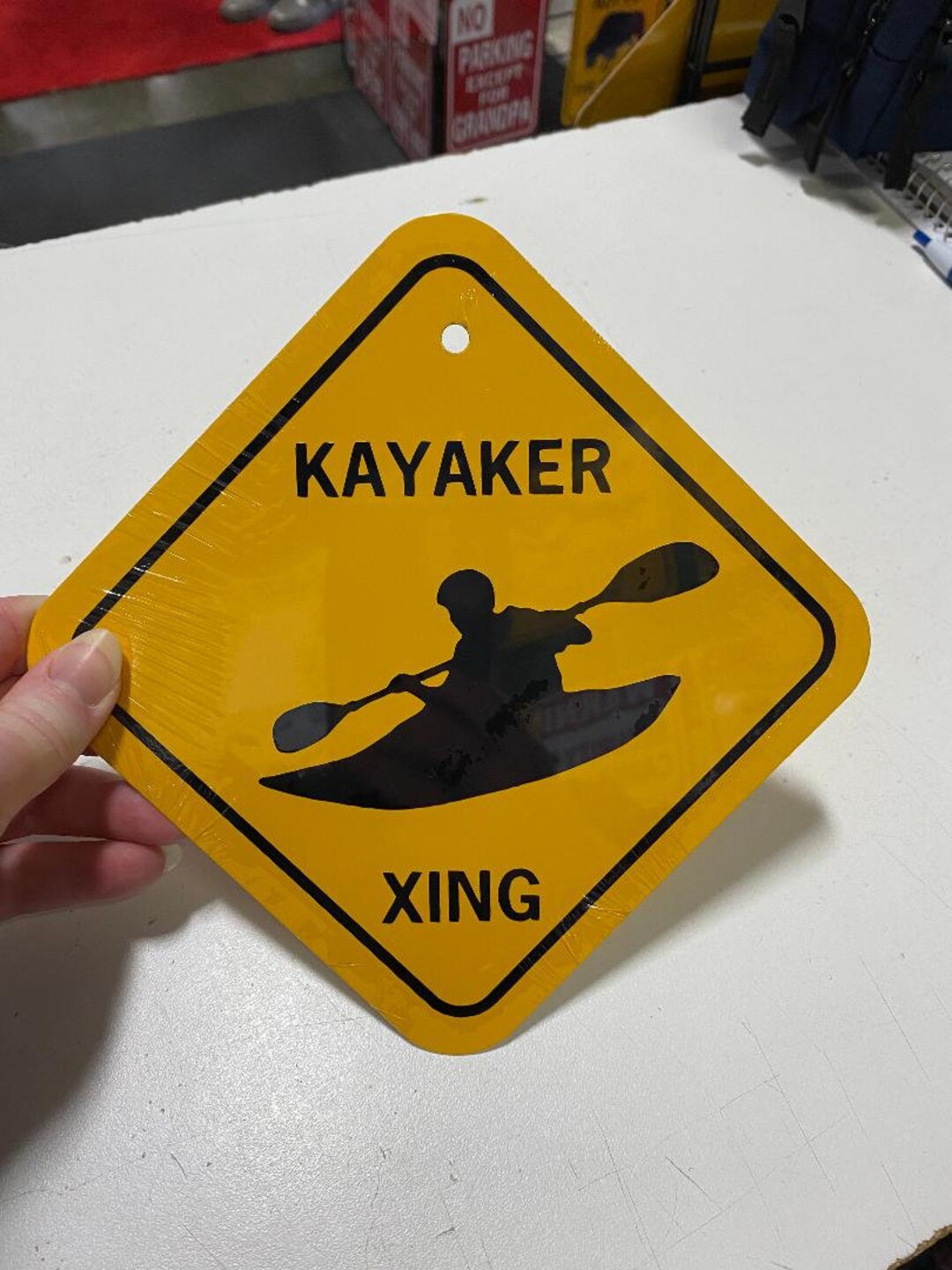 Kayaker Xing 6x6 Inch Aluminum Yard Sign CLEARANCE - Etsy
