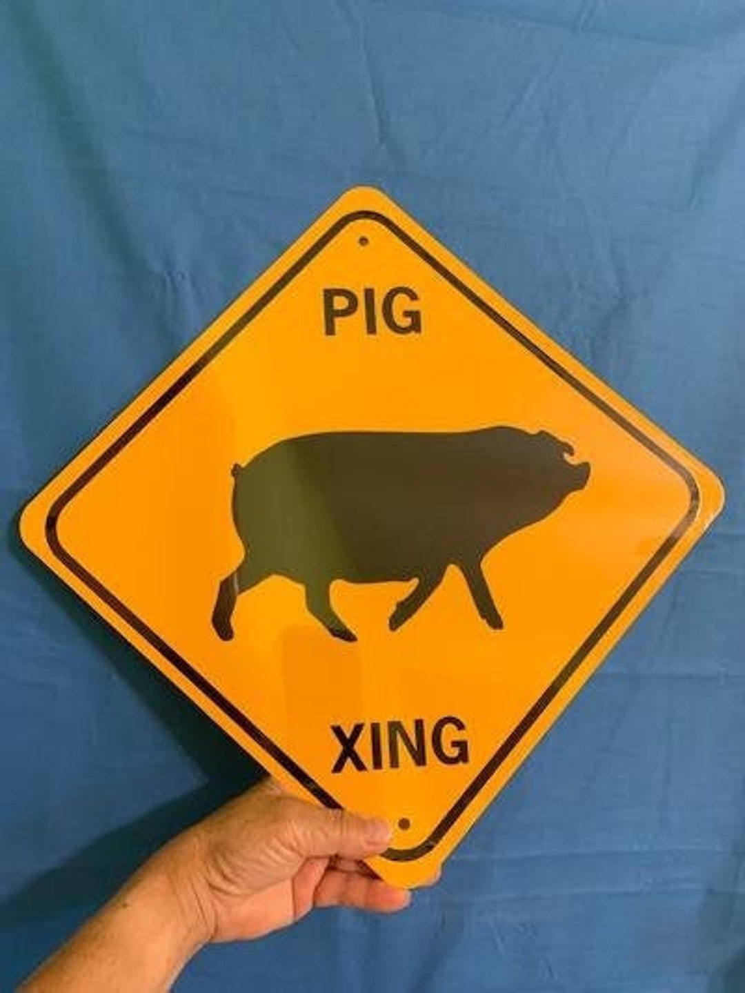 Pig Xing Aluminum Swine Crossing Sign - Etsy