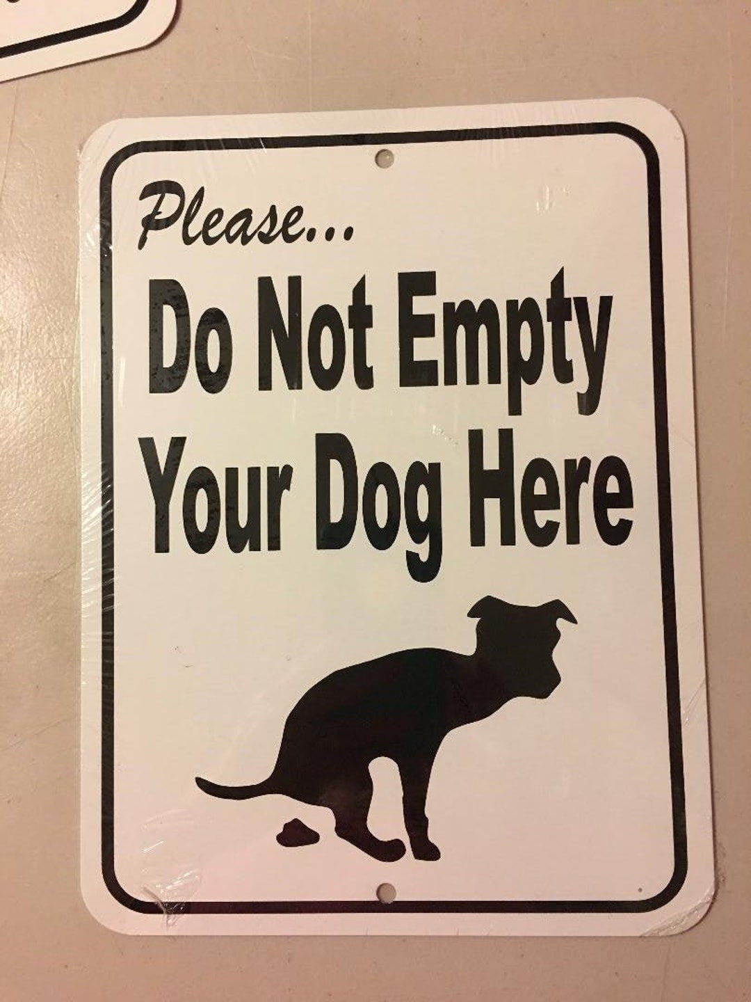 Please Do Not Empty Your Dog Here Aluminum No Dog Poo Yard Sign - Etsy