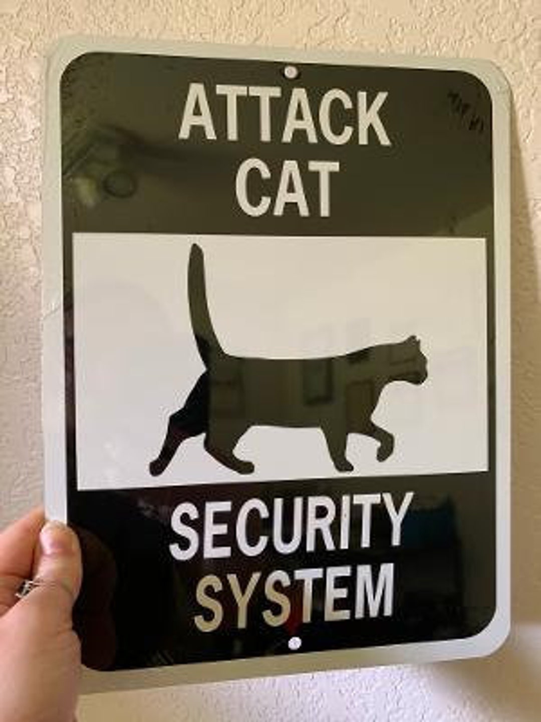 Attack Cat Security System Funny Aluminum Yard Sign - Etsy