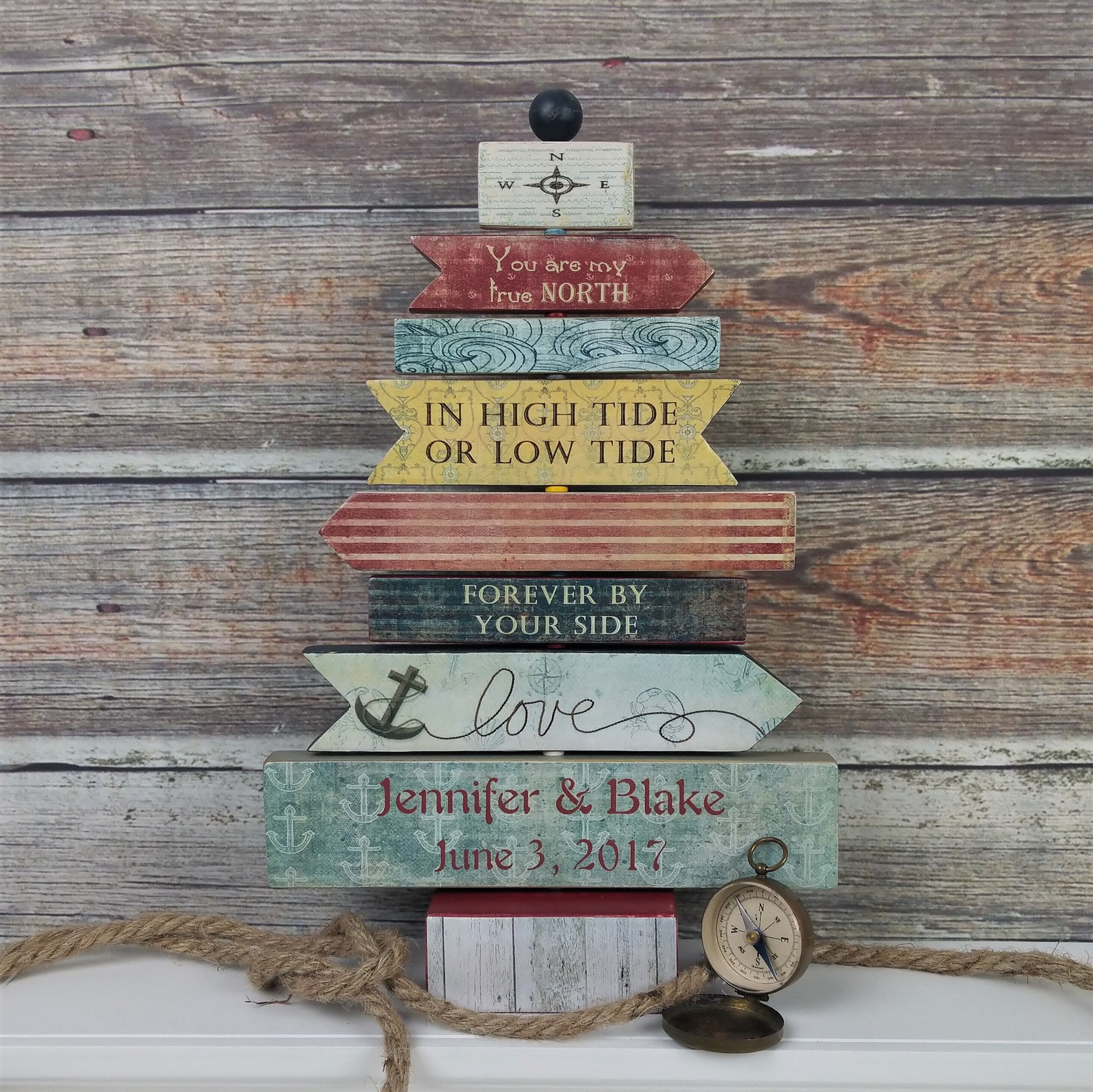 Nautical Wedding boating sign personalized gift large tree | Etsy