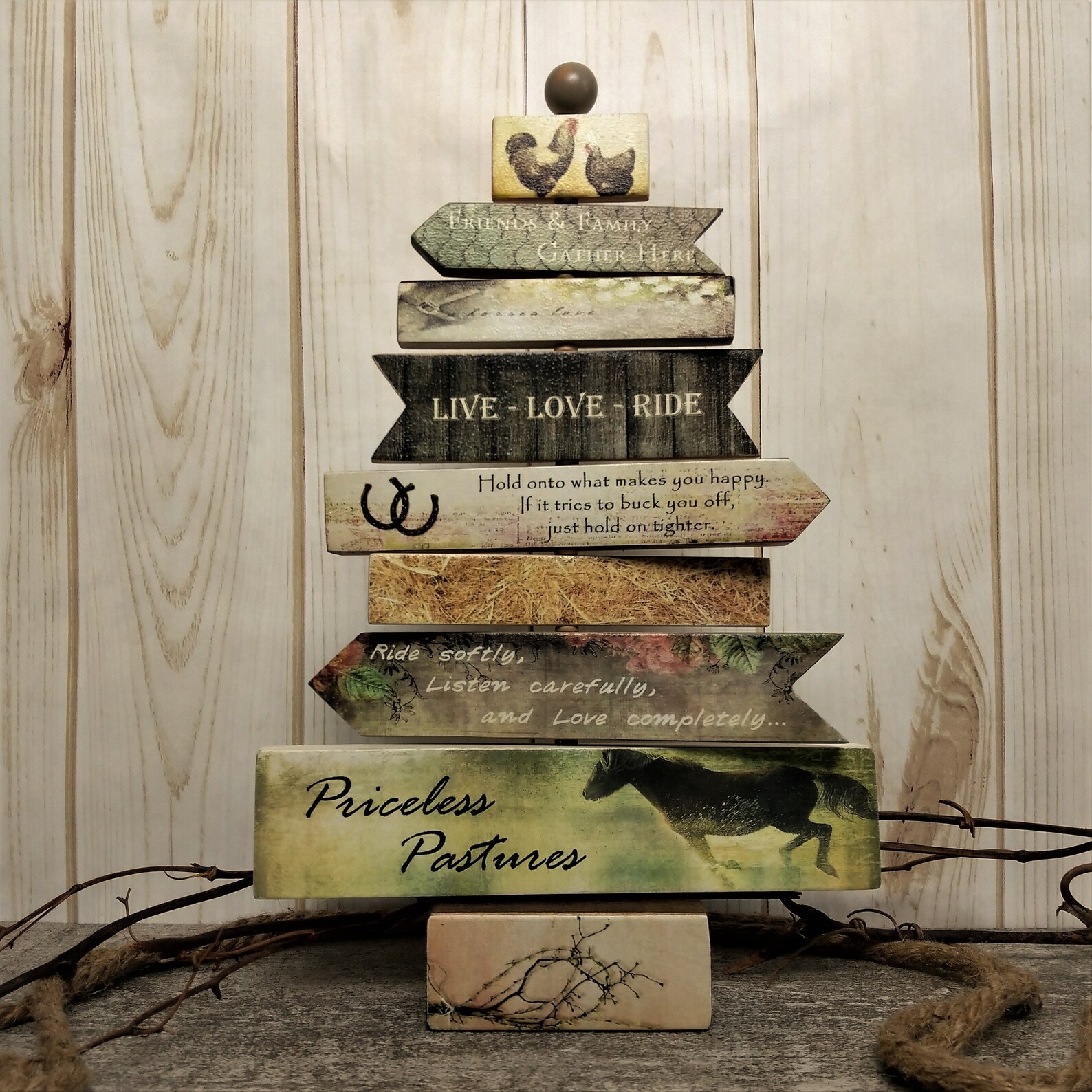 Horse Lover Sign Country Style Tree - Etsy