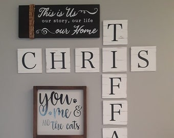 RESERVED Scrabble Letters Sign RECYCLED - Etsy