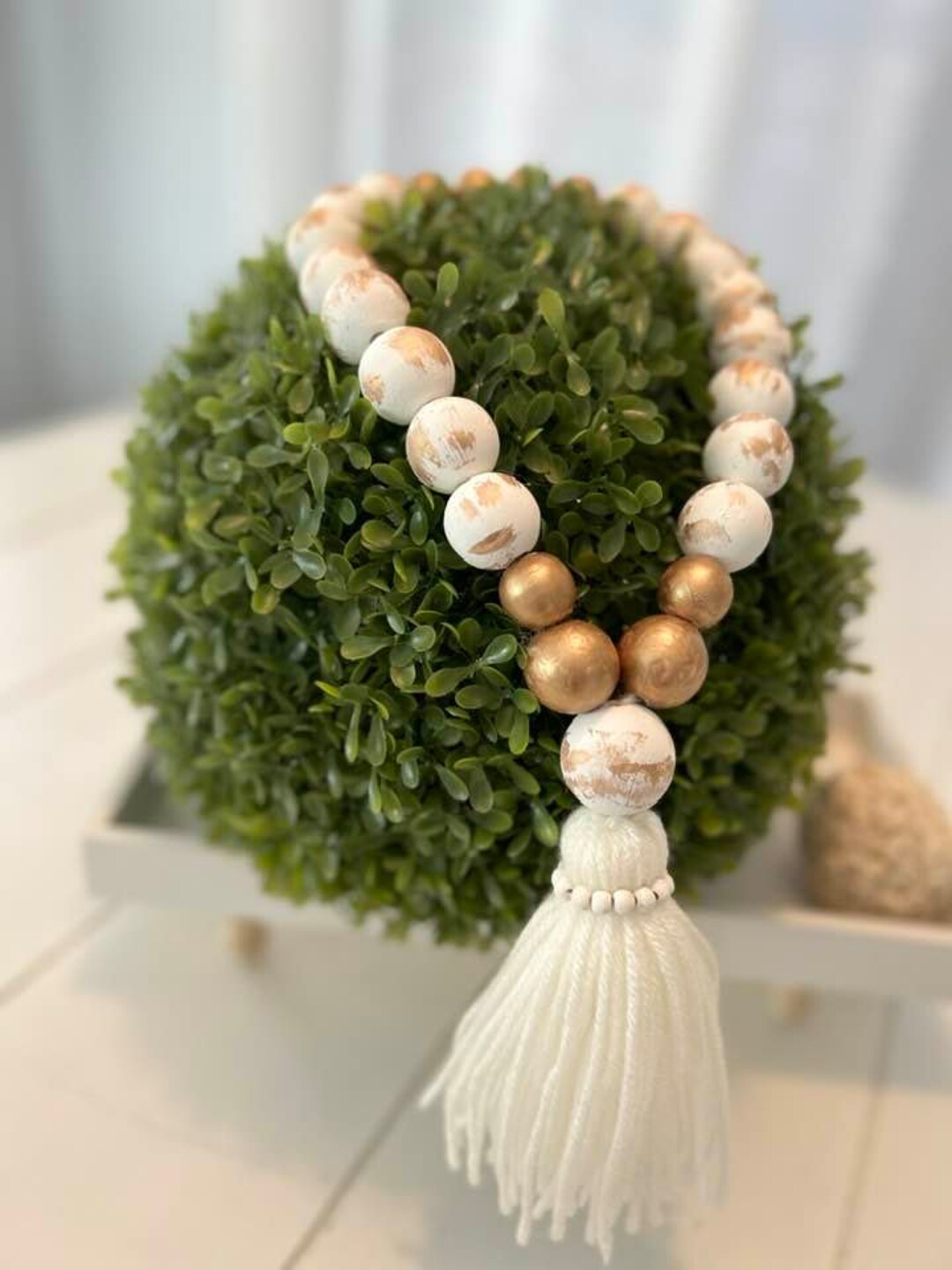 Gold Wood Beads Loop - Etsy