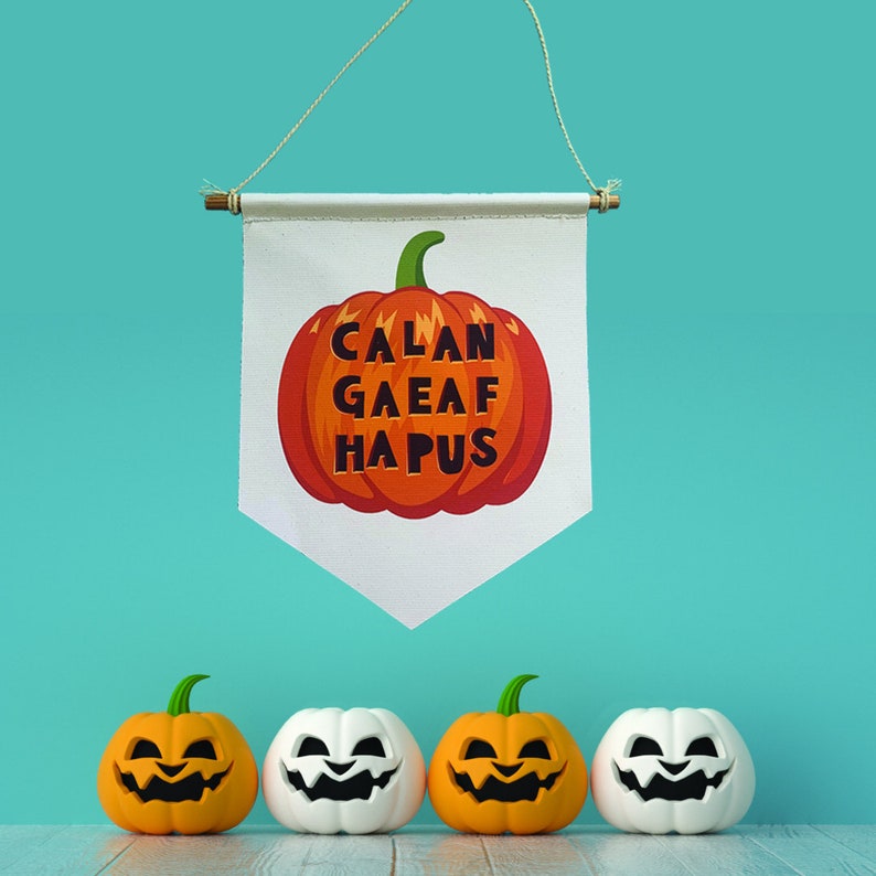 Halloween / Calan Gaeaf Welsh Canvas Banners | Etsy