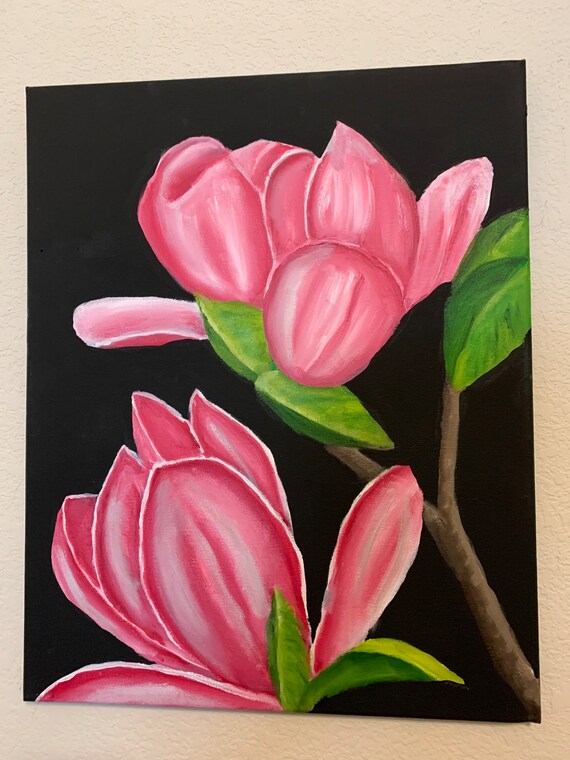 Pink Magnolia Painting