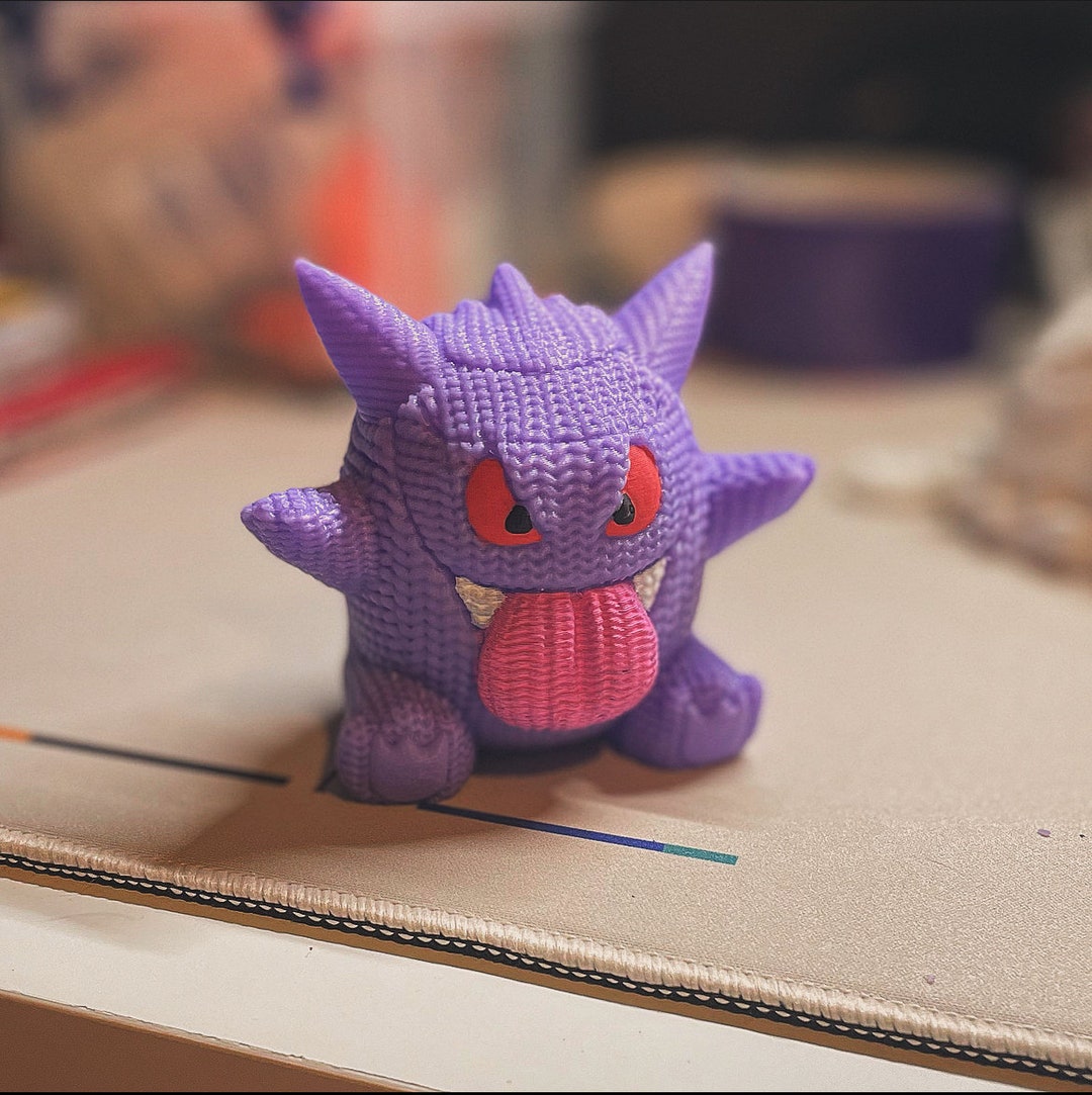 Knitted Gengar 3d Printed Hand Painted - Etsy