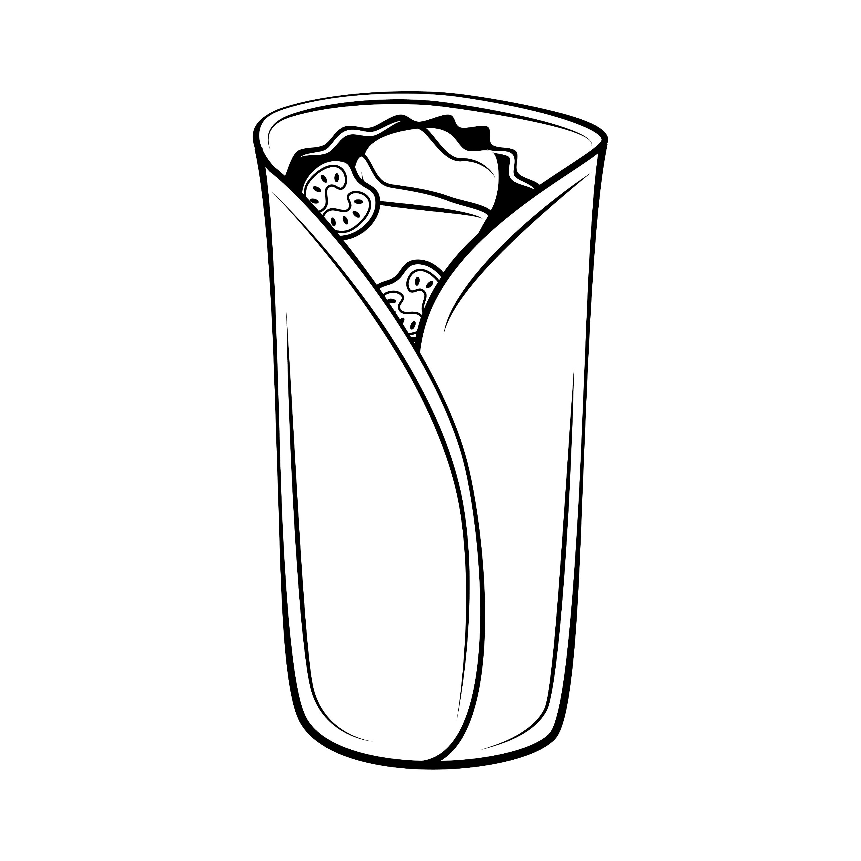 Burrito SVG Mexico Food Traditional Mexican Cuisine Logo | Etsy