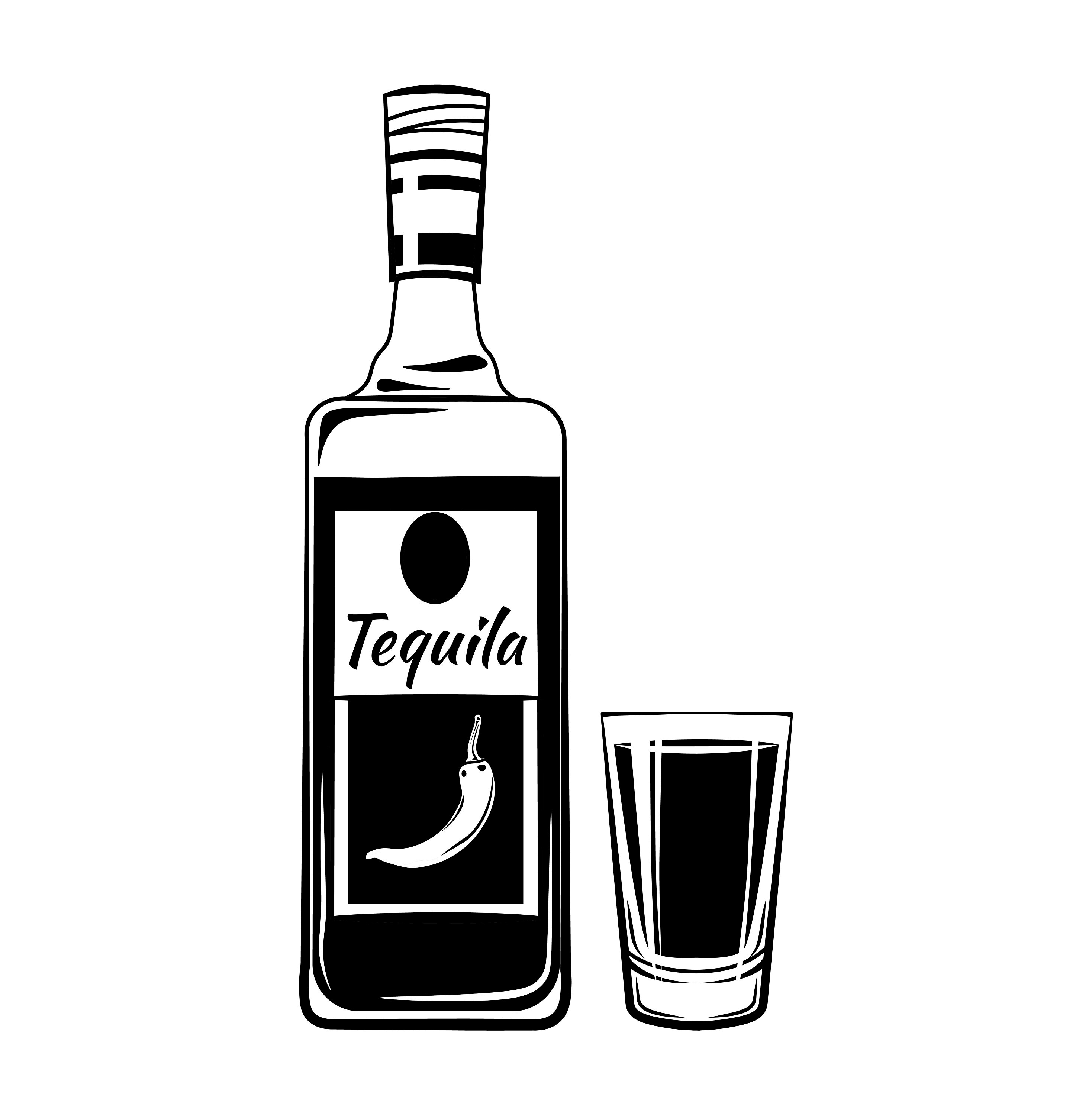 Icono de botella de tequila SVG Bebida alcohólica Bebida | Etsy España