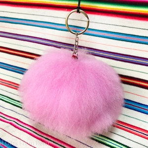 Handmade Alpaca Fur Keychain, Handmade Fluffy Keychain, Soft Alpaca Fur ...