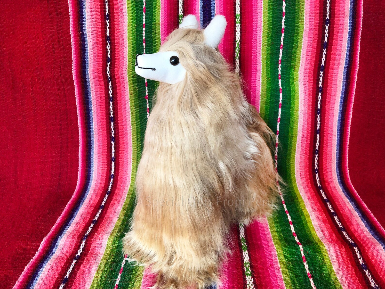 Handmade Beige Alpaca Fur Llama Stuffed Animal Llama Soft | Etsy