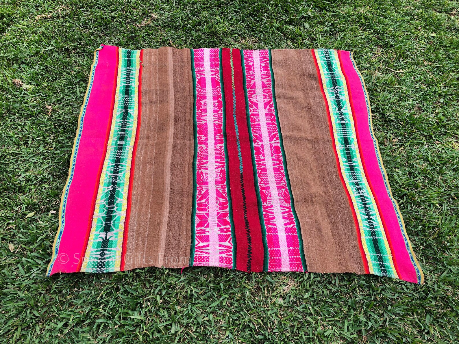 Vintage Handwoven Manta Handmade Ethnic Highland Blanket | Etsy