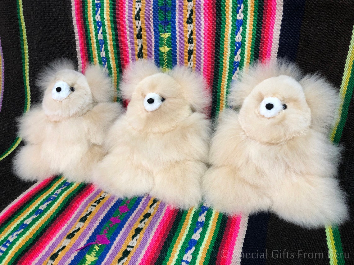 Handmade Alpaca Fur Mini Teddy Bear: Soft Plush Toy - Etsy