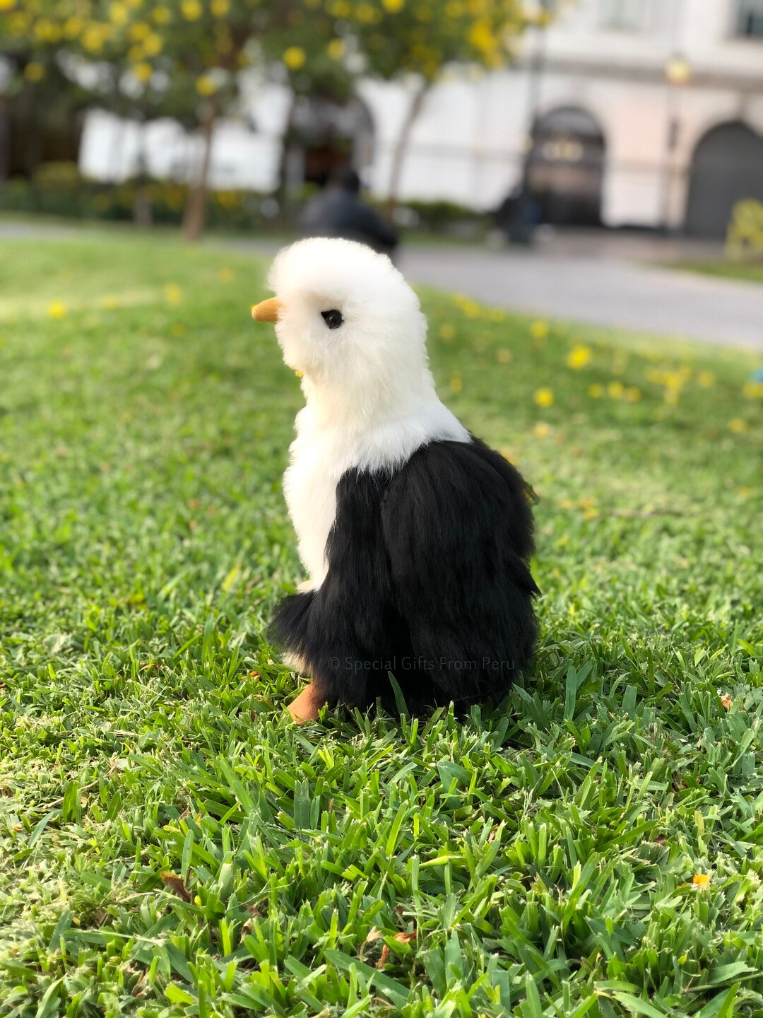 Stuffed Alpaca Fur Eagle Plush - Soaring Softness for Brave Hearts - Etsy