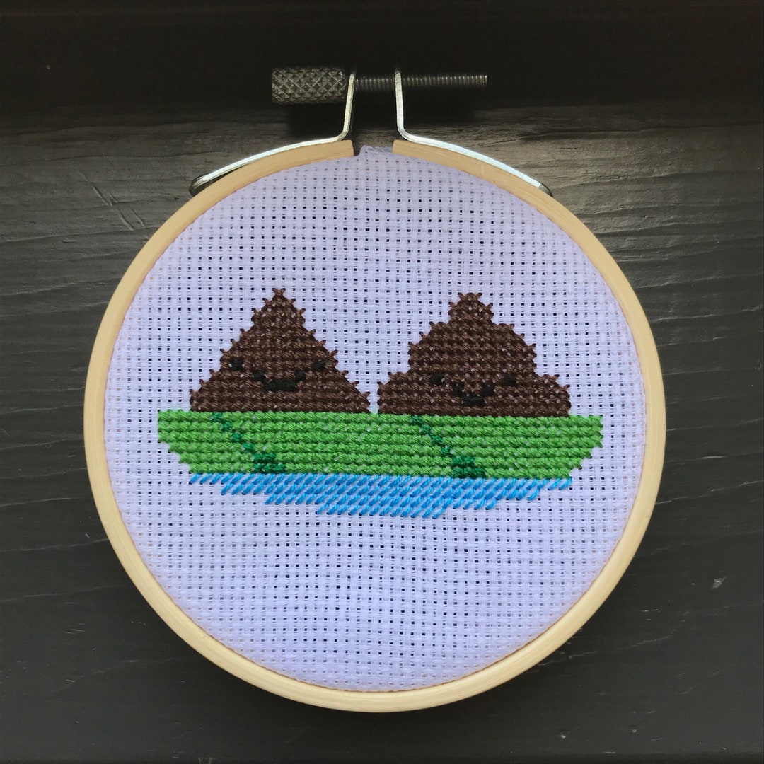 Cute Poop Canoe Cross Stitch Pattern PDF - Etsy