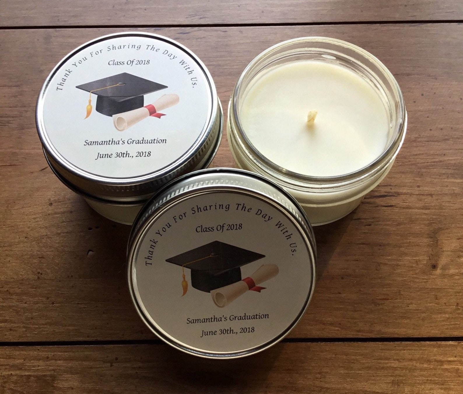 Graduation Party Favors / Personalized Favors / Soy Candle | Etsy