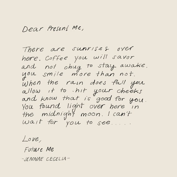 A Letter From You Future Self From the Poetry Book: the Sun - Etsy