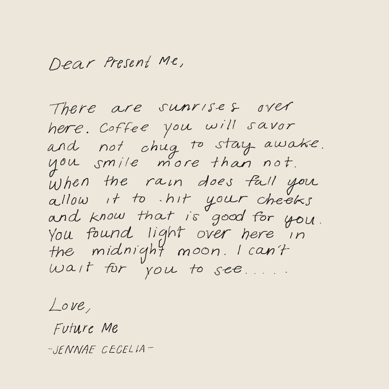 A Letter From You Future Self From the Poetry Book: the Sun Will Rise ...